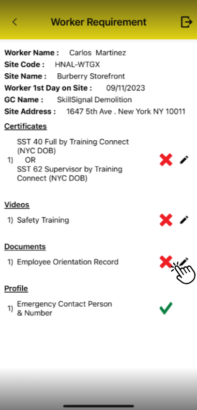 How to submit an orientation for a worker through the “Site Attendance ...