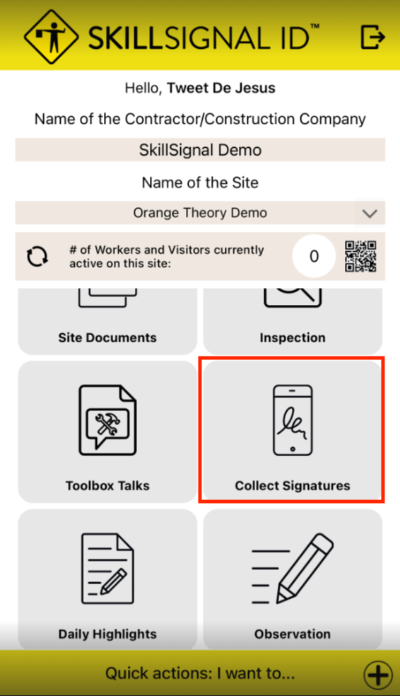 Collect Signatures Module – SkillSignal - Safety & Compliance