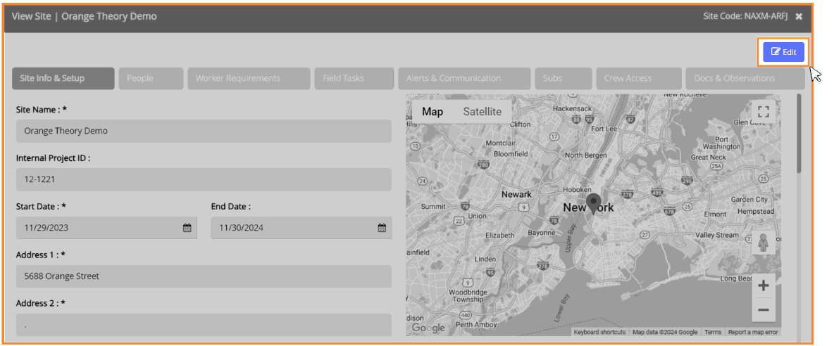 How To Add Subs Through The Site Info And Setup Tab Skillsignal Safety And Compliance
