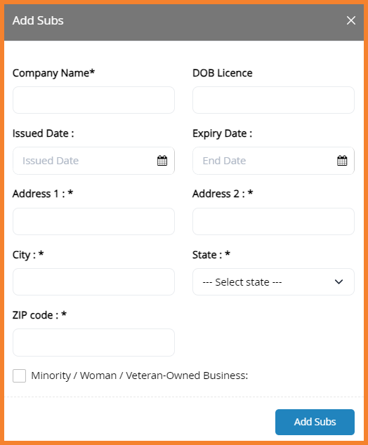 How To Add Subs Through The Site Info And Setup Tab Skillsignal Safety And Compliance