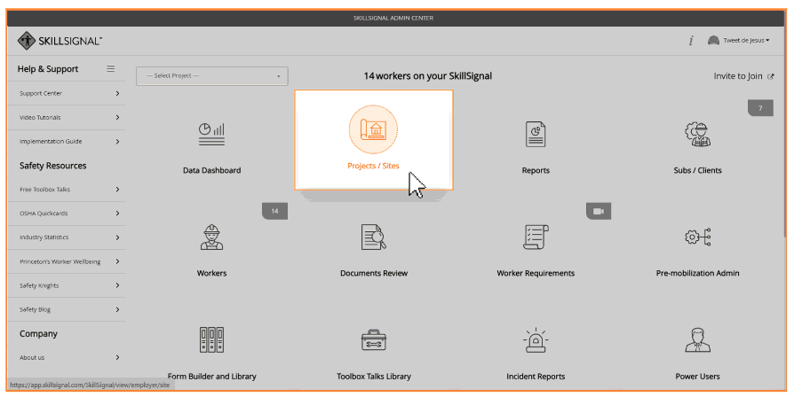 How to Setup a New Project – SkillSignal - Safety & Compliance