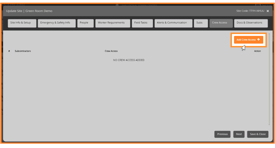 How to set up a 'Crew Access' – SkillSignal - Safety & Compliance
